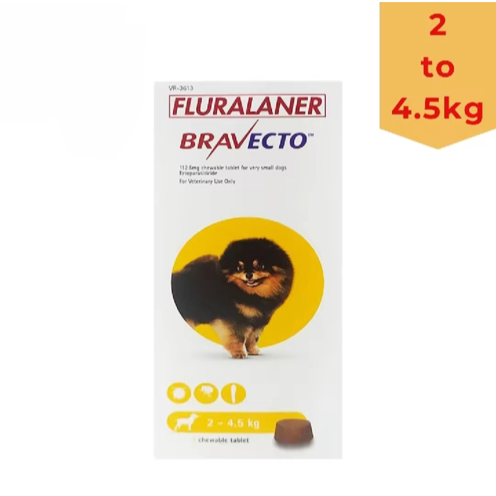 Bravecto Chewable Tablets Dog Ectoparasiticide 2 - 4.5kg | Shopee Singapore