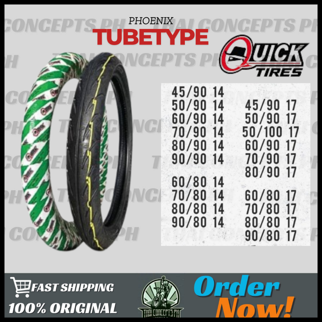 QUICK TIRES PHOENIX TUBETYPE ( PER PIECE ) | Shopee Singapore