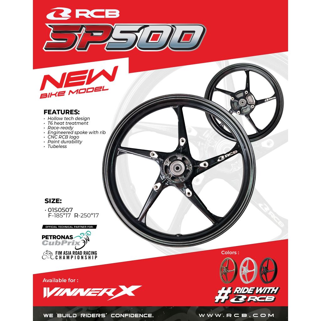 NEW! RCB MAGS SP500 Honda Winner X (5 Holes) | Shopee Singapore