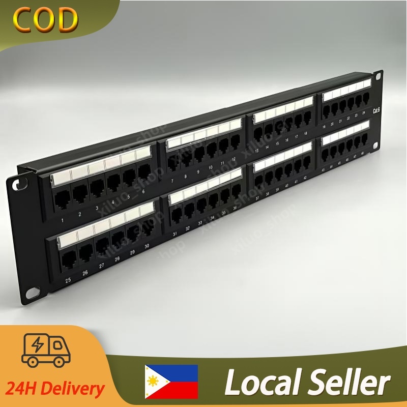 24/48 port unshielded CAT6CAT5 network distribution frame 1U cabinet ...