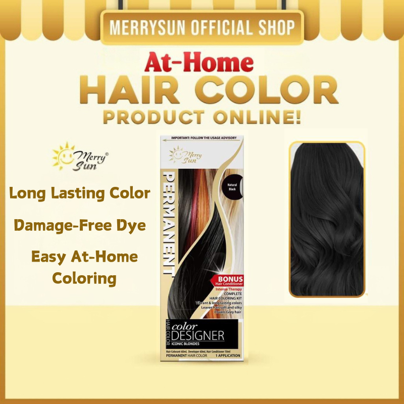Merry Sun Permanent Hair Color (natural black) | Shopee Singapore
