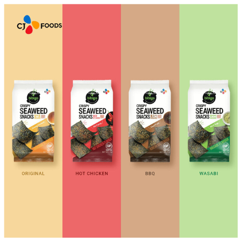 CJ Bibigo Crispy Seaweed Nori Snacks - Sesame Hot Chicken, BBQ, Wasabi 5g*3ea | Shopee Singapore