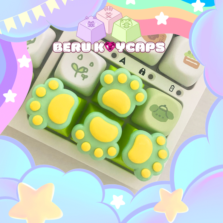 Arrow Paw Keycaps Set Cute Artisan Keycaps | Shopee Singapore