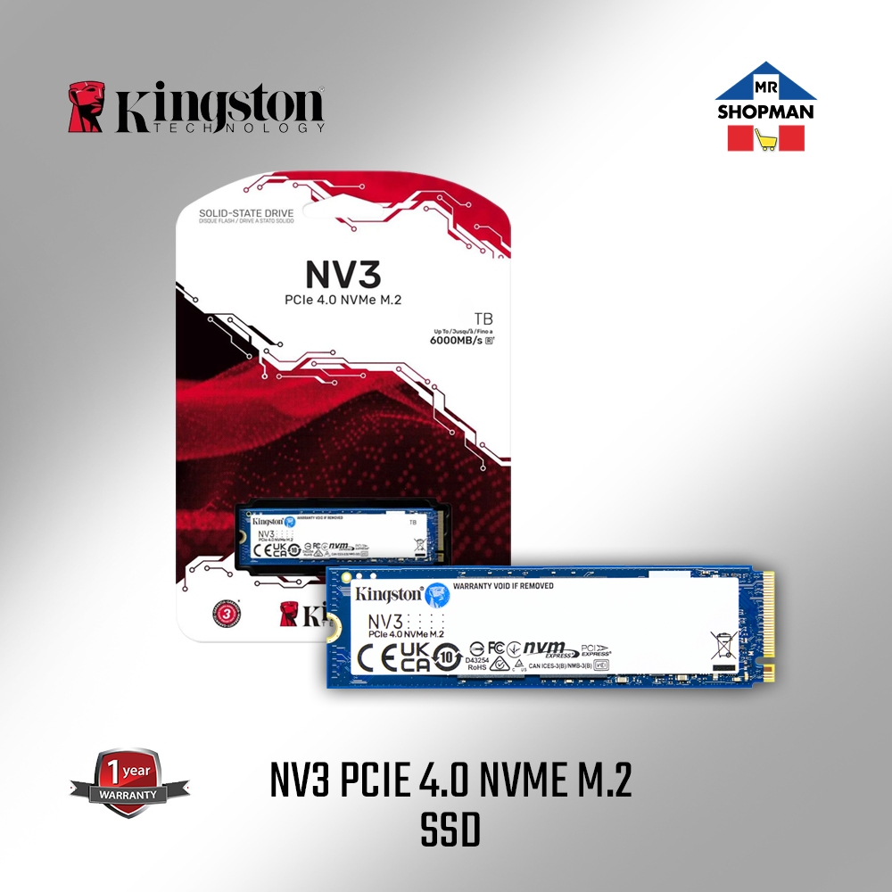 Kingston NV3 PCIe 4.0 500Gb / 1Tb / 2Tb NVMe SSD M.2 Solid State Drive | Shopee Singapore