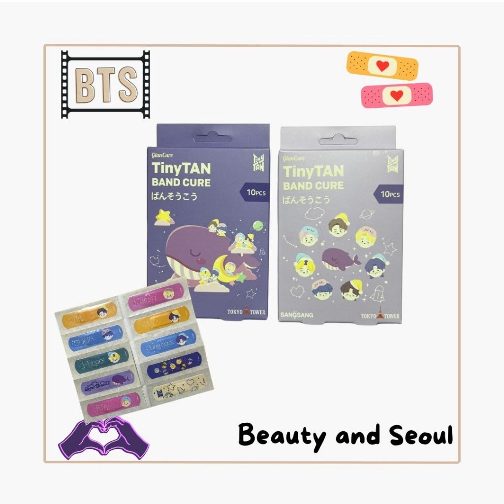 DAISO KOREA - BTS BT21 Kpop Purple Bandage Band-aid Bandcure | Shopee ...