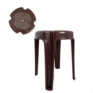Monoblock Stool Plastic Chair Plain White and Black | Shopee Singapore