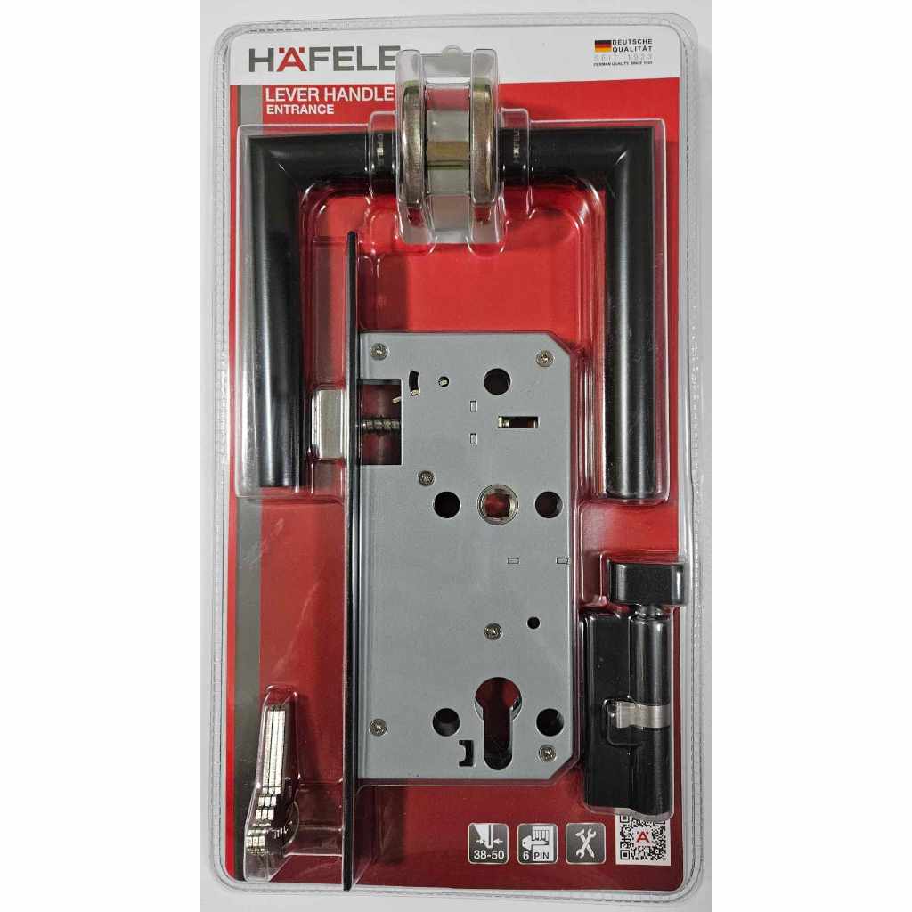 Hafele mortise lever lockset (Black Matt) | Shopee Singapore
