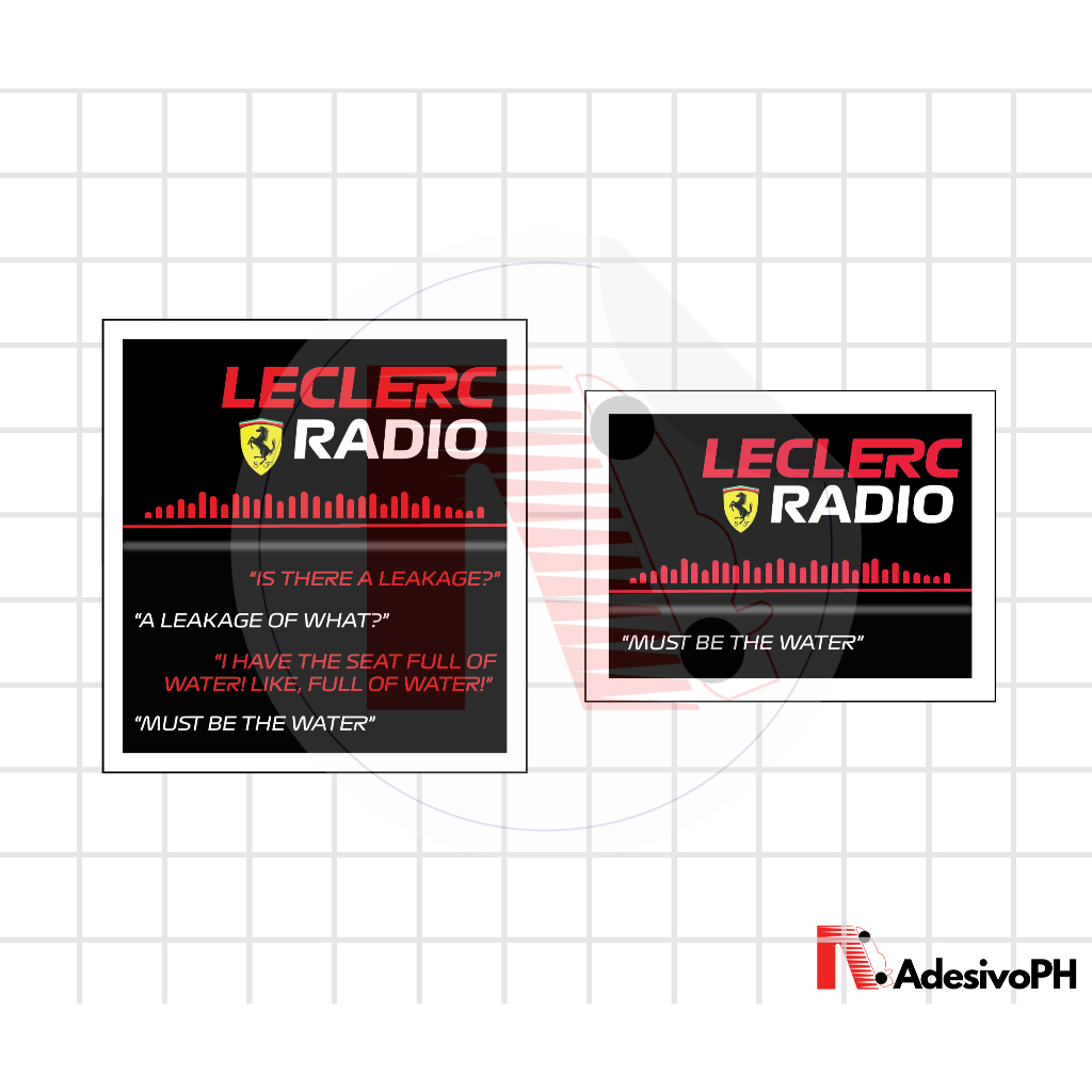 Leclerc Radio Stickers - LECLERC TEAM RADIO / MATTE / Waterproof ...