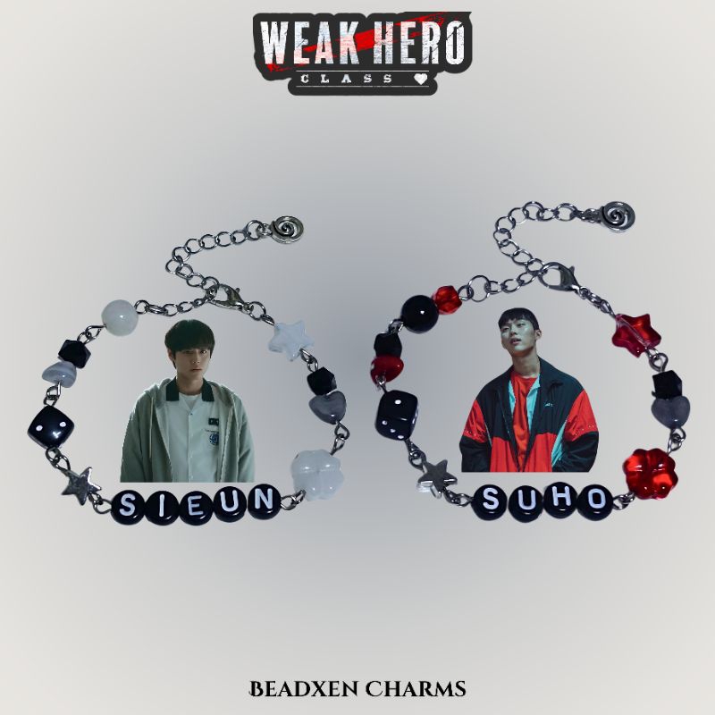 Weak Hero Class Su Ho & Si Eun Friendship Bracelet by Beadxen Charms ...