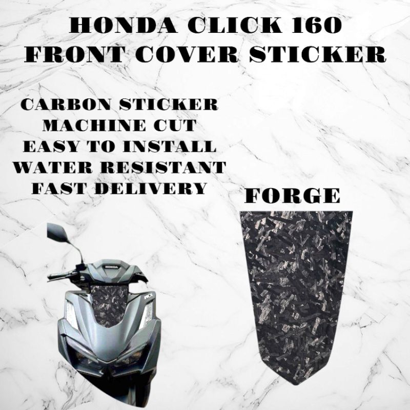 new honda click-160 front cover sticker/carbon ticker cut out/plain ...