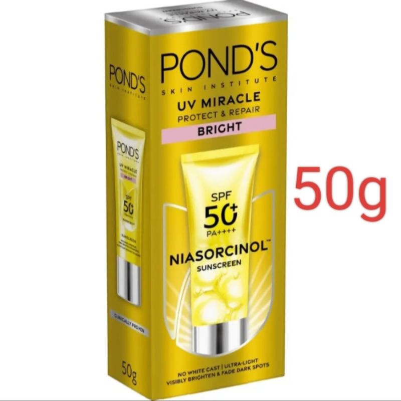 POND's UV Bright Sunscreen SPF 50 PA++++ with Gluta Niacinamide 50g ...