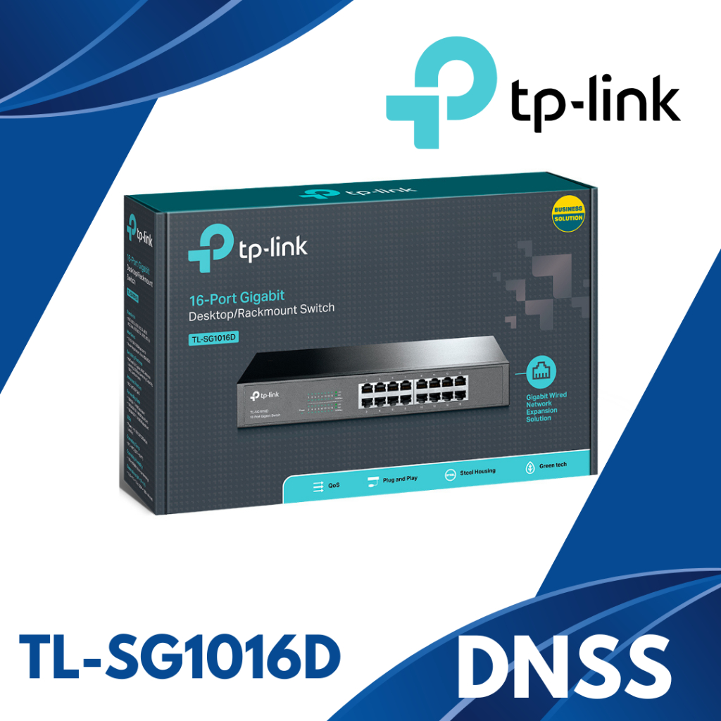 TP-LINK (TL-SG1016D) 16-Port Gigabit Desktop/Rackmount Switch / HUB ...
