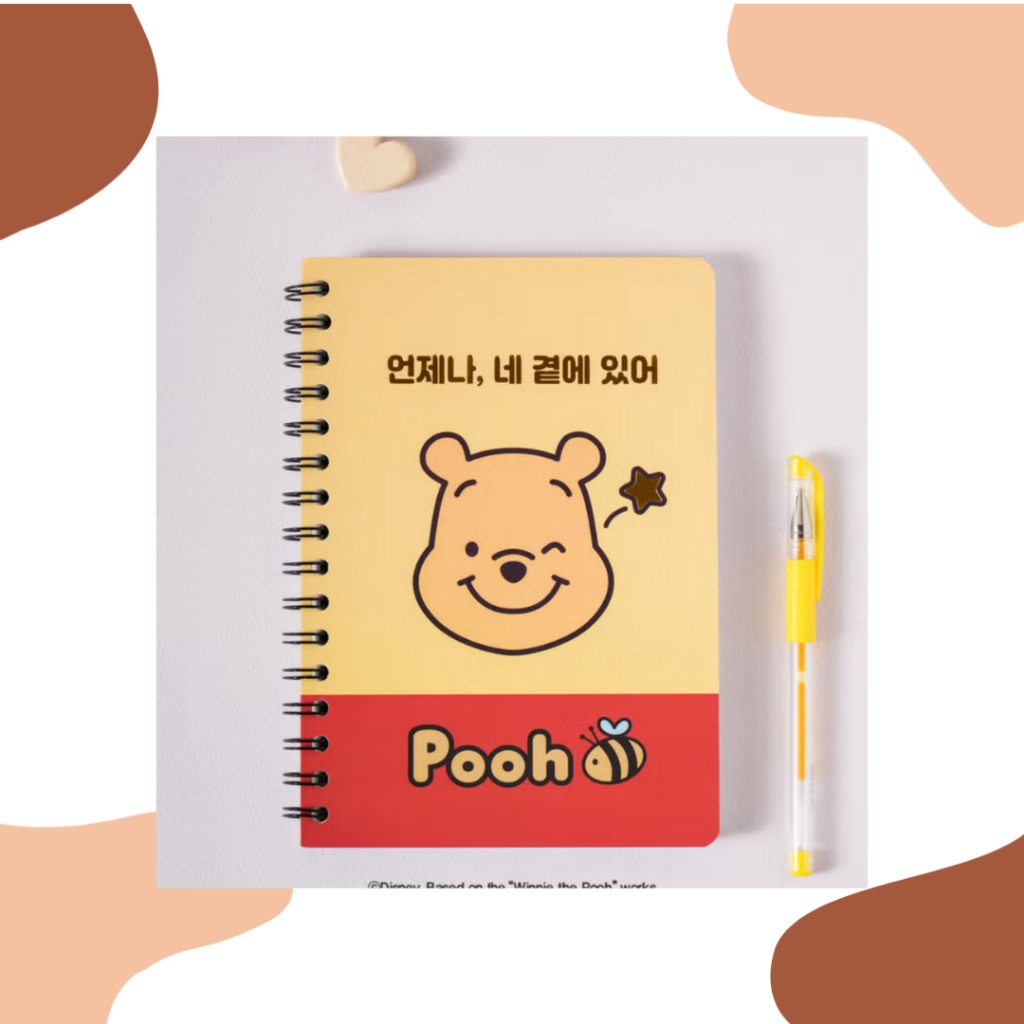 DAISO KOREA - Winnie the Pooh Notebook A5 80 Sheets | Shopee Singapore
