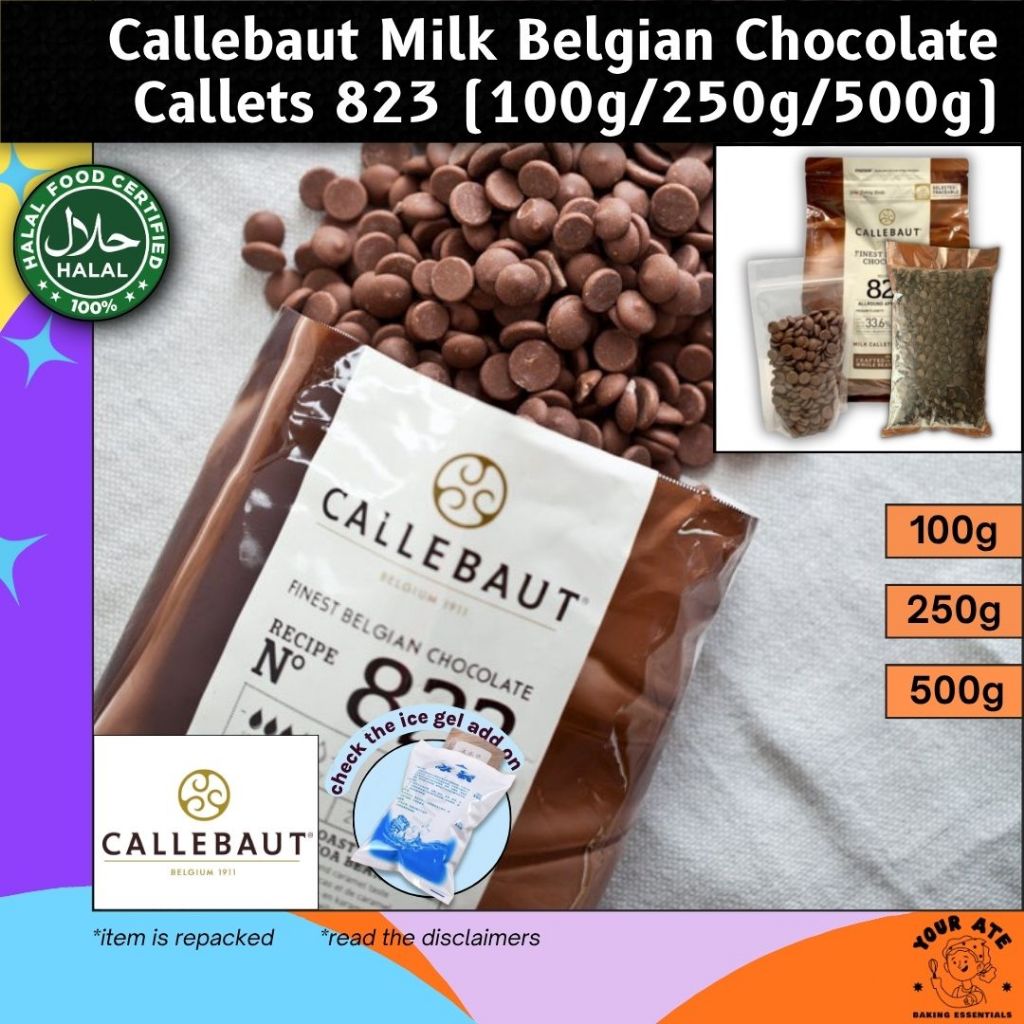 Callebaut 823 Milk Chocolate Callets (100g/250g/500g/) | Shopee Singapore