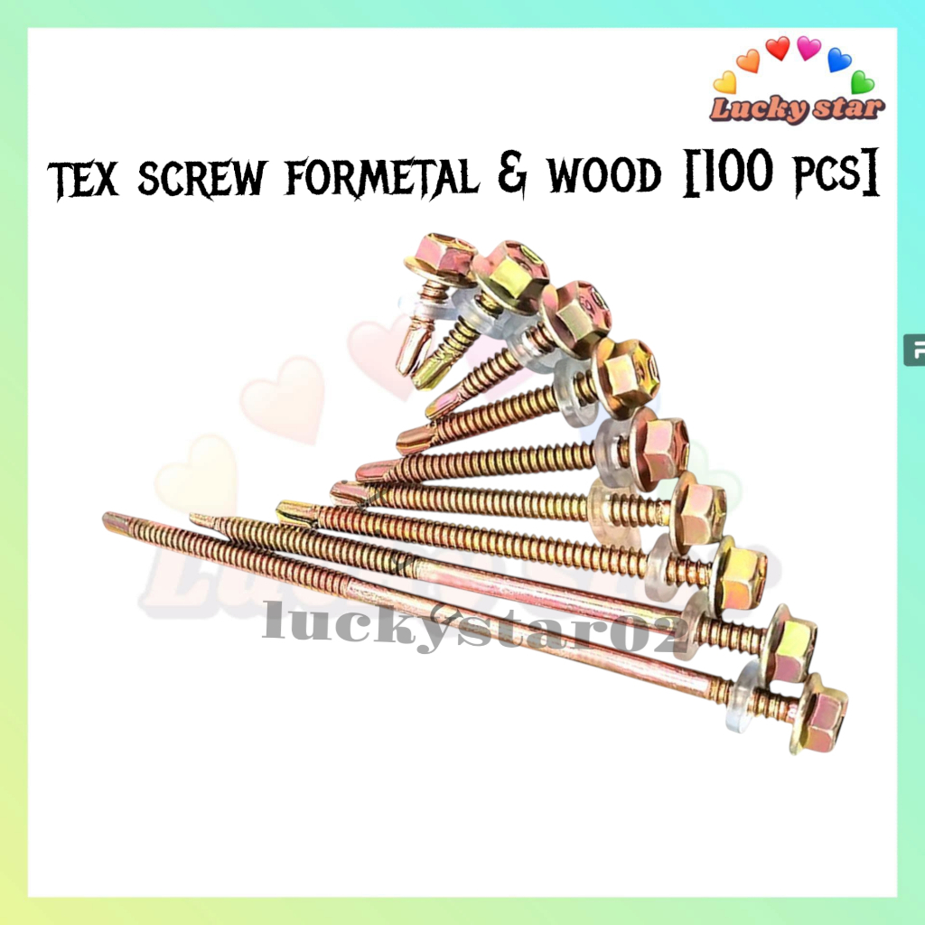 Tex Screw for Metal Steel and Wood (Per 100 pcs) | Shopee Singapore