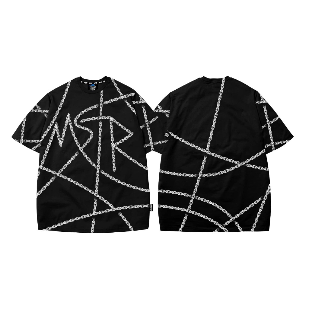 MSTR CO. - FULL PRINT COLLECTION "CHAIN" Men T-Shirt (Black-Silver ...