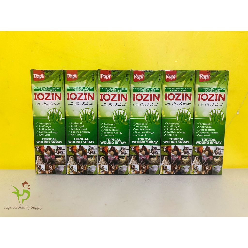 Papi Iozin Topical Wound Spray with Aloe Extract 120ml | Shopee Singapore