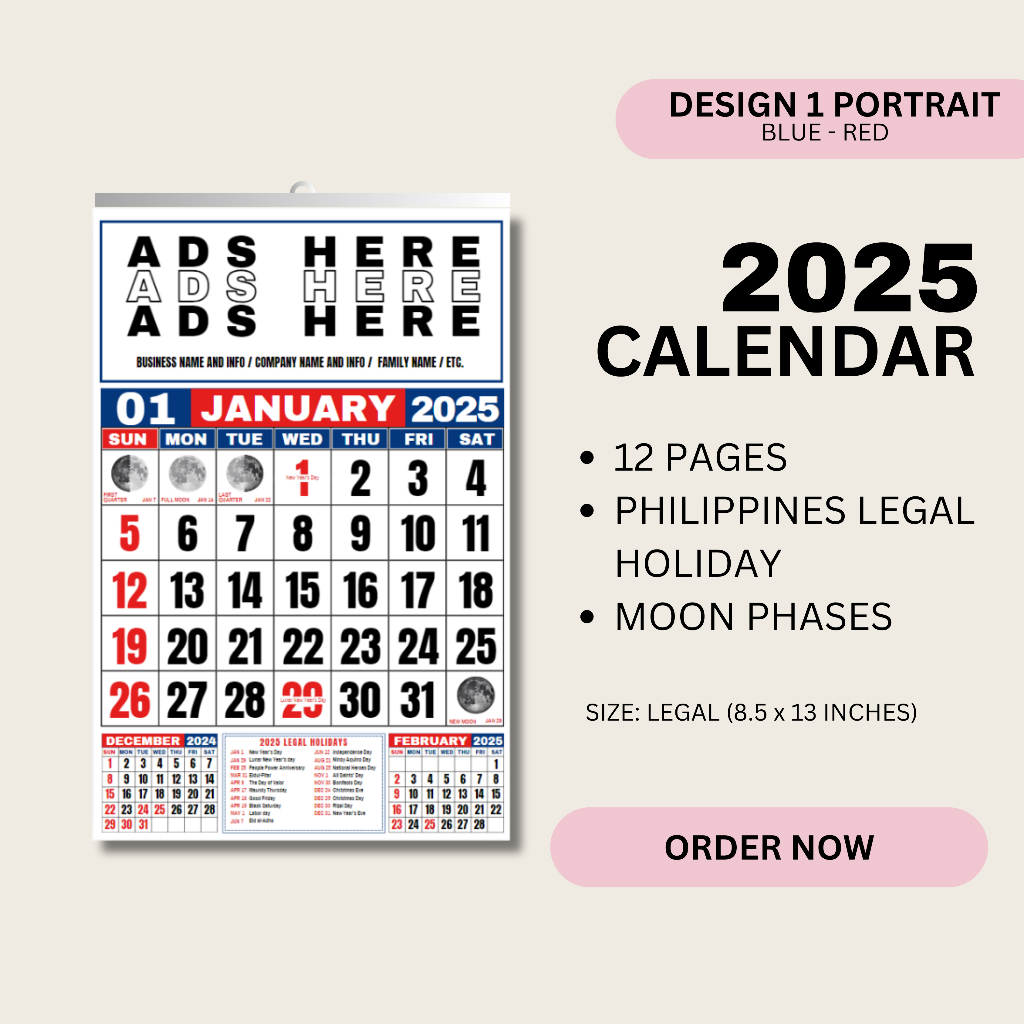 2025 COMMERCIAL WALL CALENDARS (SOLD BY 50s and 100s) | Shopee Singapore