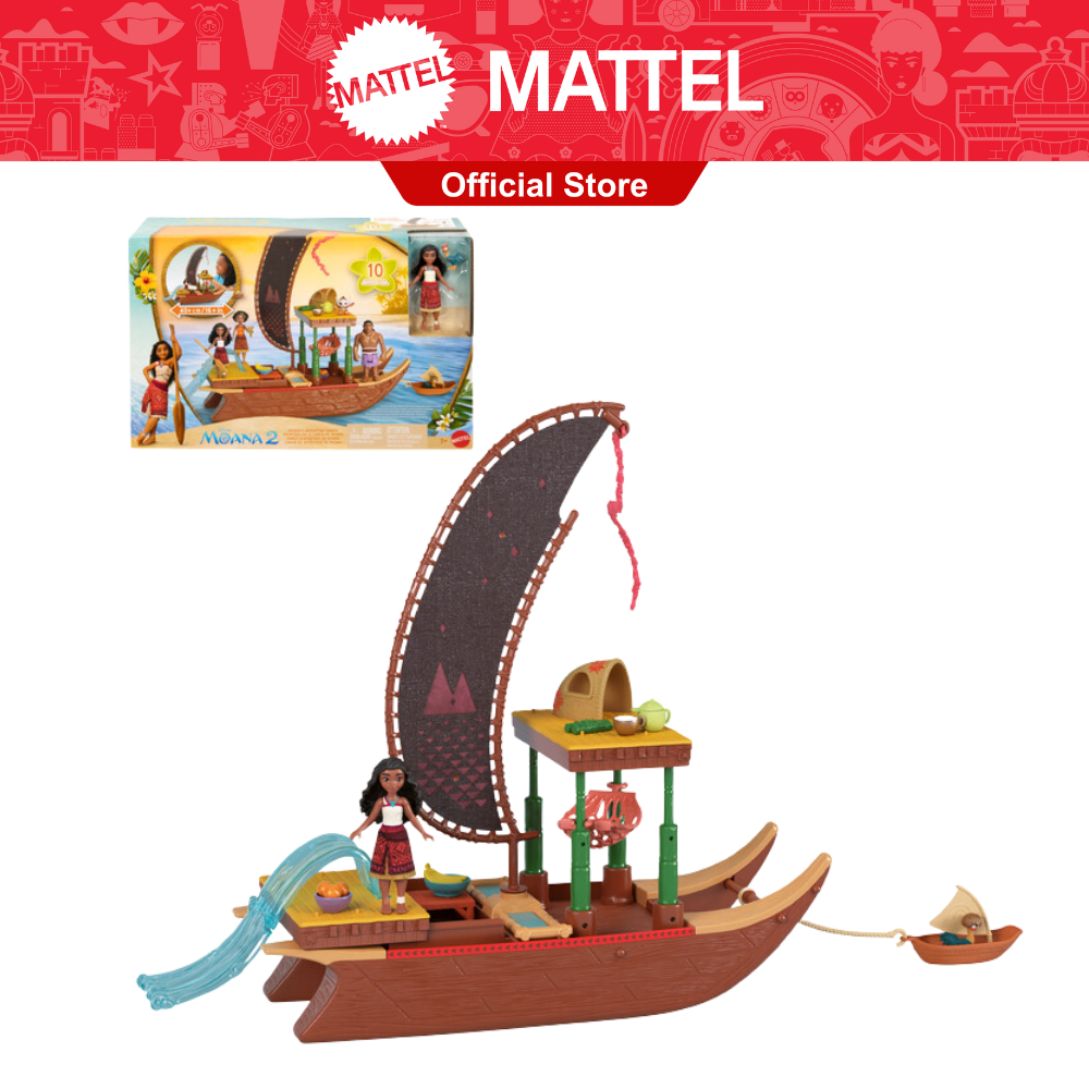 Mattel Disney Moana 2 movie, Moana's Adventure Canoe Playset With 1 ...