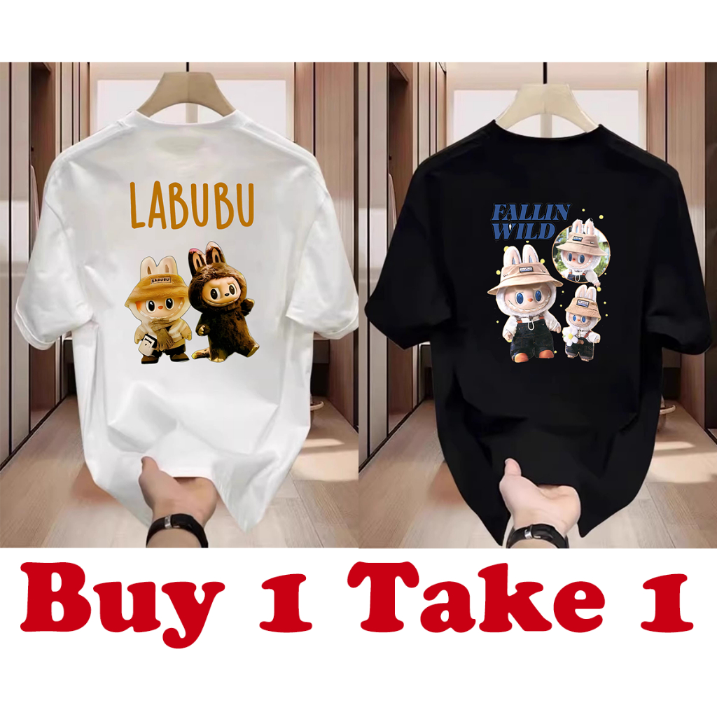 [Buy1 Take1] Unisex LABUBU printed T-shirts Women's T-shirts Trendy Men ...