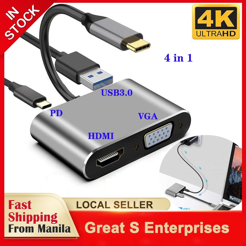 Cable 2 Metros 4K 60Hz 4K Type C To HDMI Cable Adapter For Microsoft ...