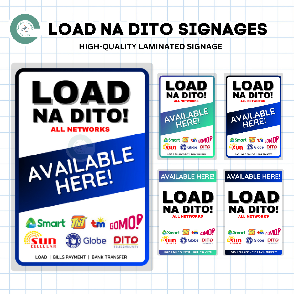 Load Na Dito Signage l Load Available here Signage | Laminated Signage ...