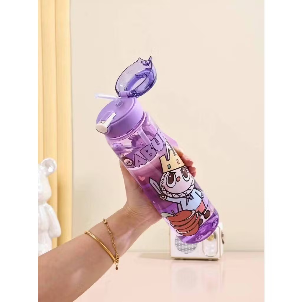 Labubu Drinking Bottle 800mL Viral CuteAesthetic Tumbler for ...