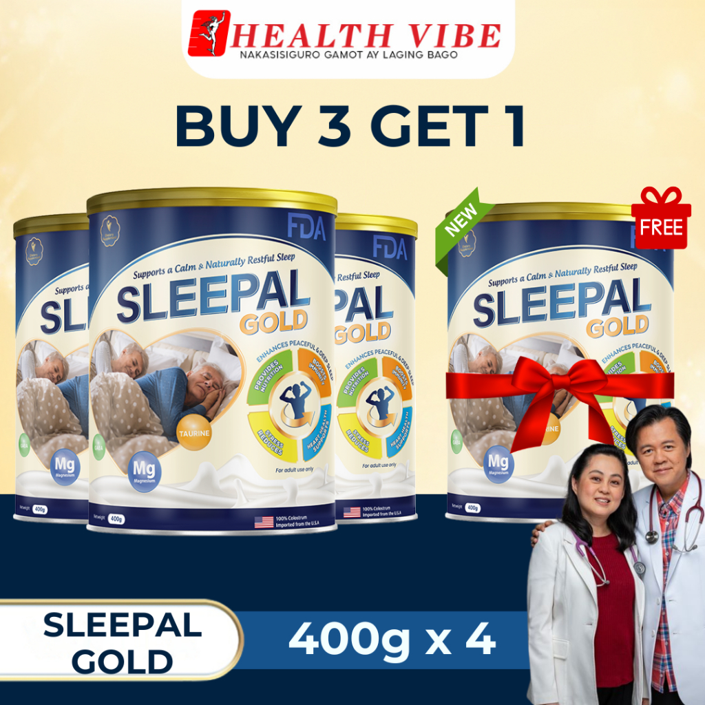 3 GET 1 Sleepal Gold Sleep Support Milk – Melatonin-Enriched, Gluten ...