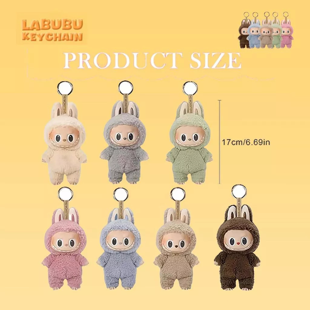 Labubu Keychain Pop Mart Labubu Doll Blind Box Labubu V2 Vinyl Face ...
