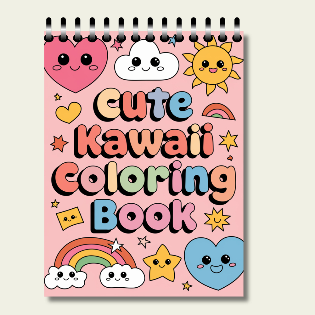 Cute Kawaii Coloring Book Bold and Easy Kids Coloring Book Adult ...