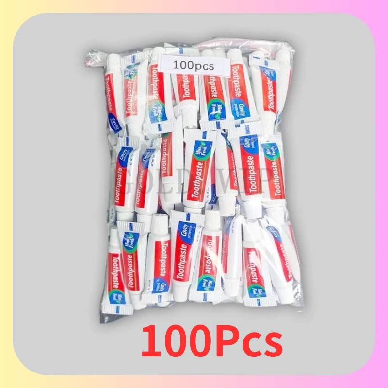 100Pcs Toothpaste Hotel Supplies Toothpaste Mini Tube Travel Disposable ...