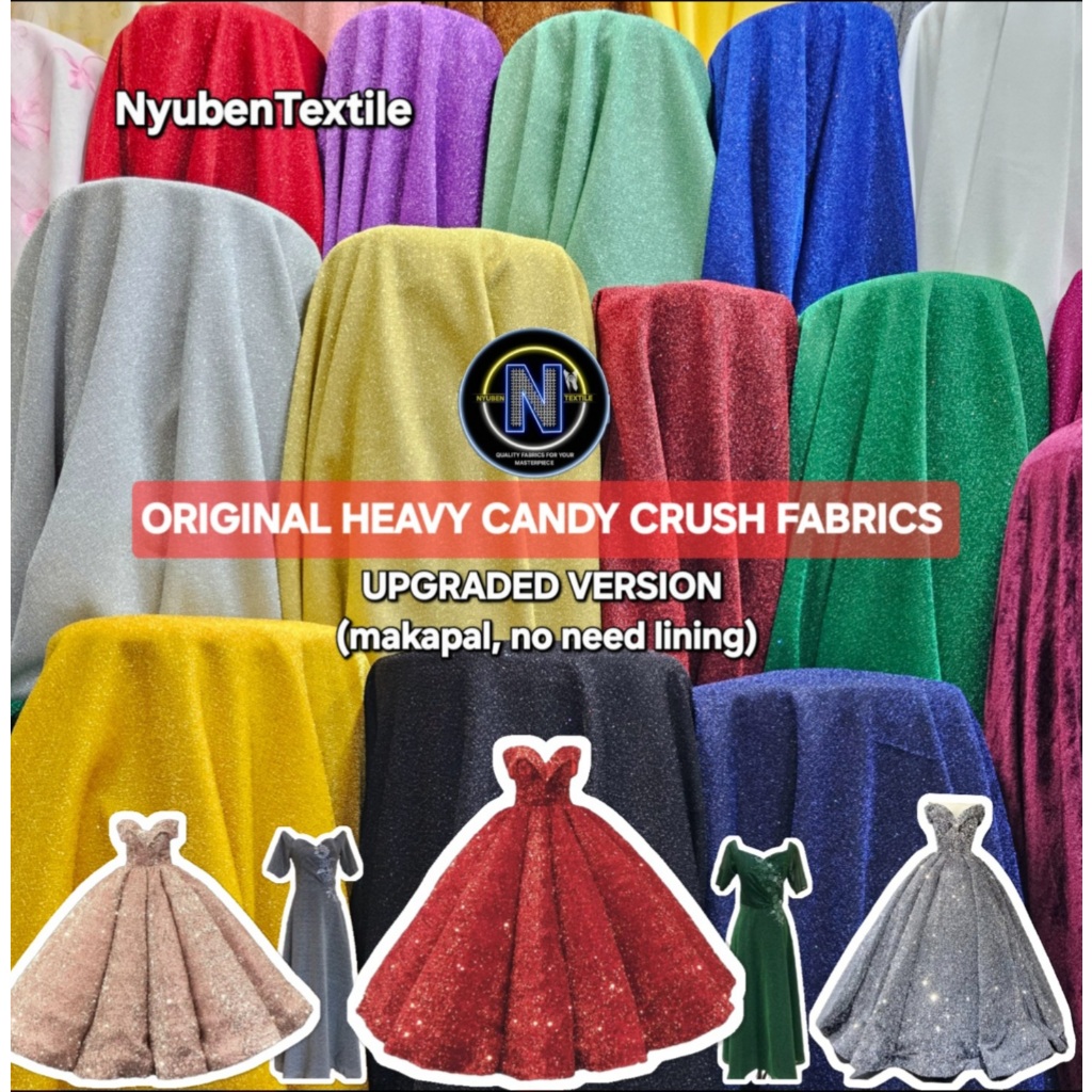 Heavy Candy Crush Fabric 60" (UPGRADED VERSION, makapal, no need for ...