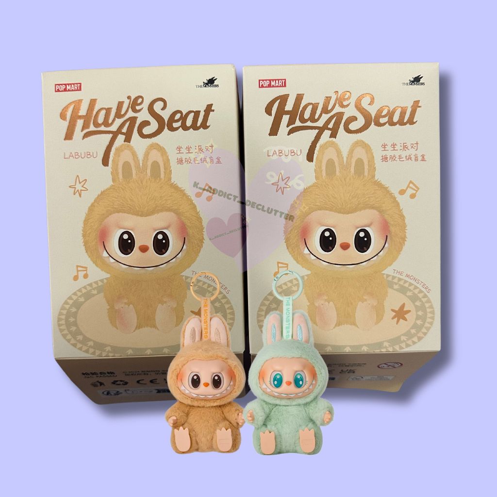 POPMART LABUBU Have A Seat Vinyl Plush Pendant Blind Box labubu baba ...