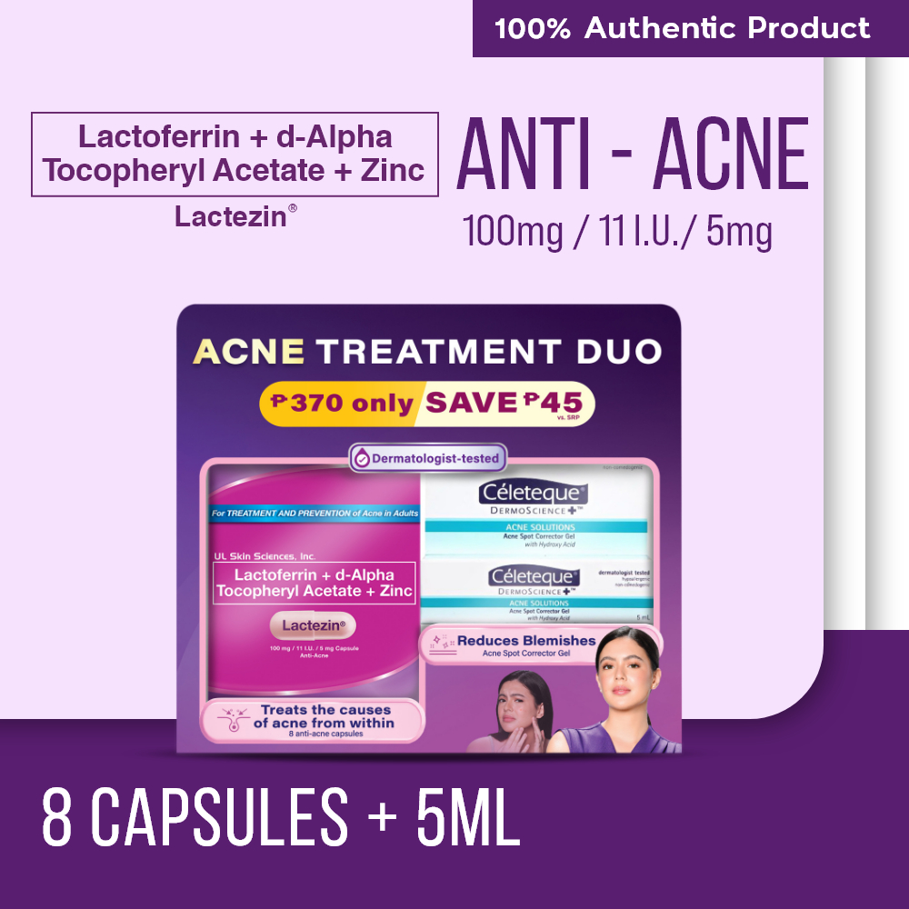 Lactezin Acne Treatment Duo (Lactezin 8 capsules + Celeteque Acne Spot ...