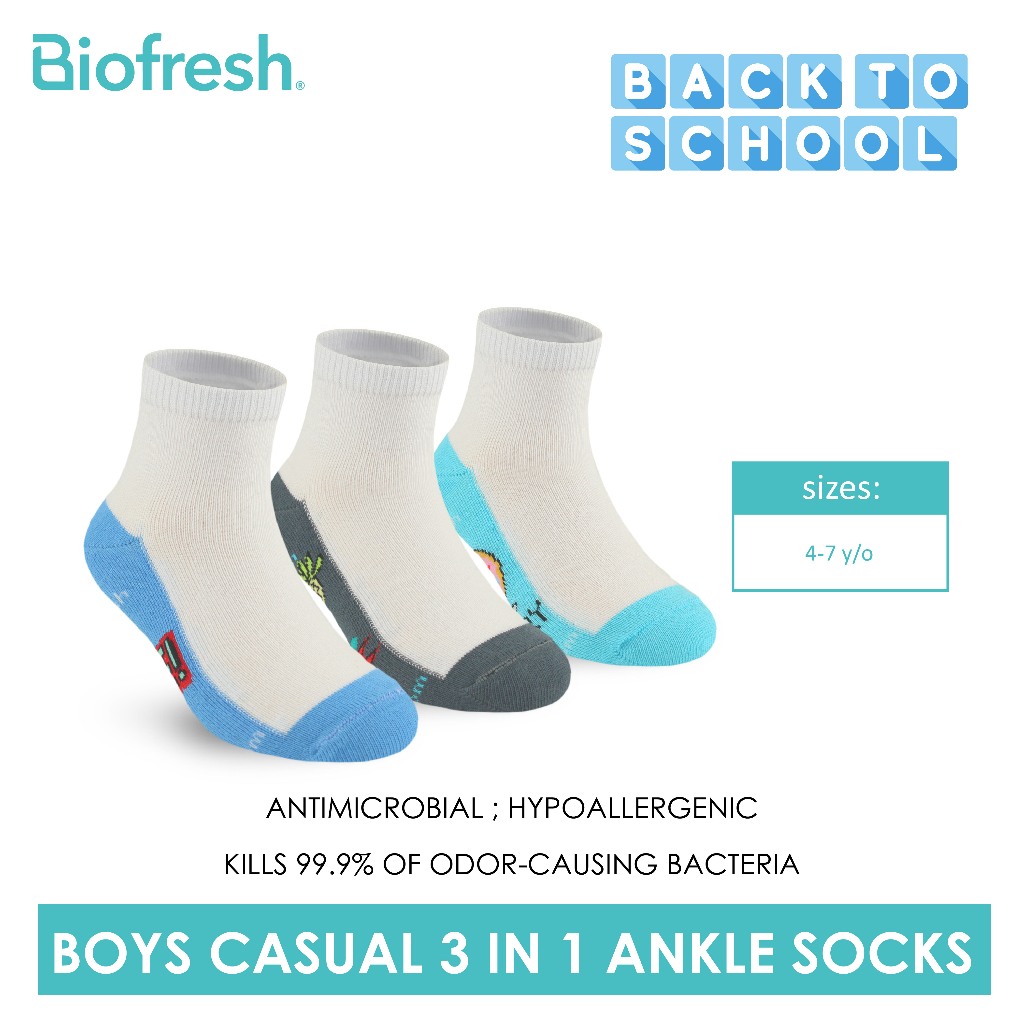 Biofresh | SpongeBob Boys’ Antimicrobial Cotton Lite Casual Ankle Socks ...