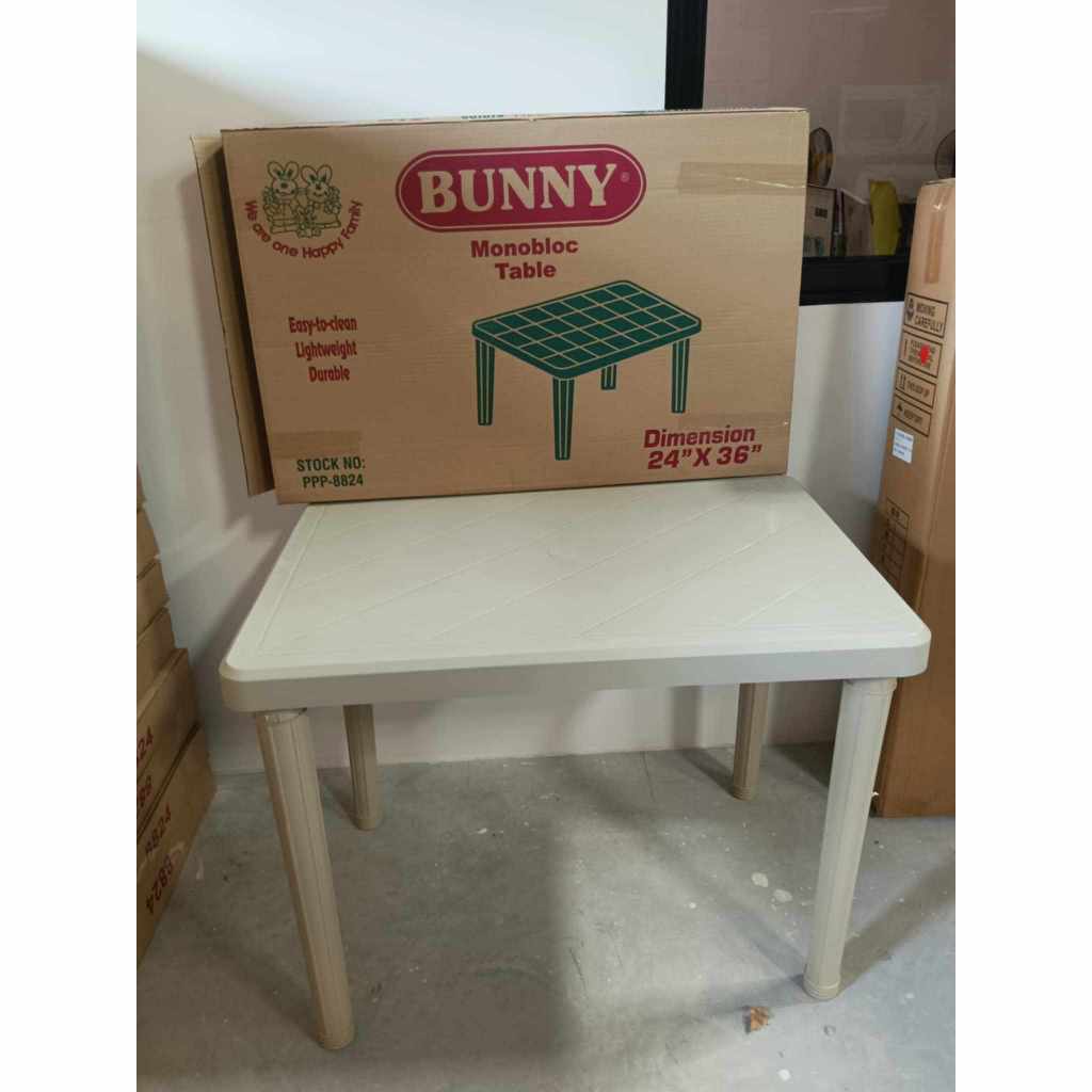 RECTANGULAR TABLE 24" x 36" BUNNY PLASTIC MONOBLOCK TABLE (PPP-8824 ...