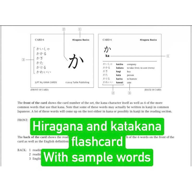 hiragana and katakana flashcard bundle | Shopee Singapore