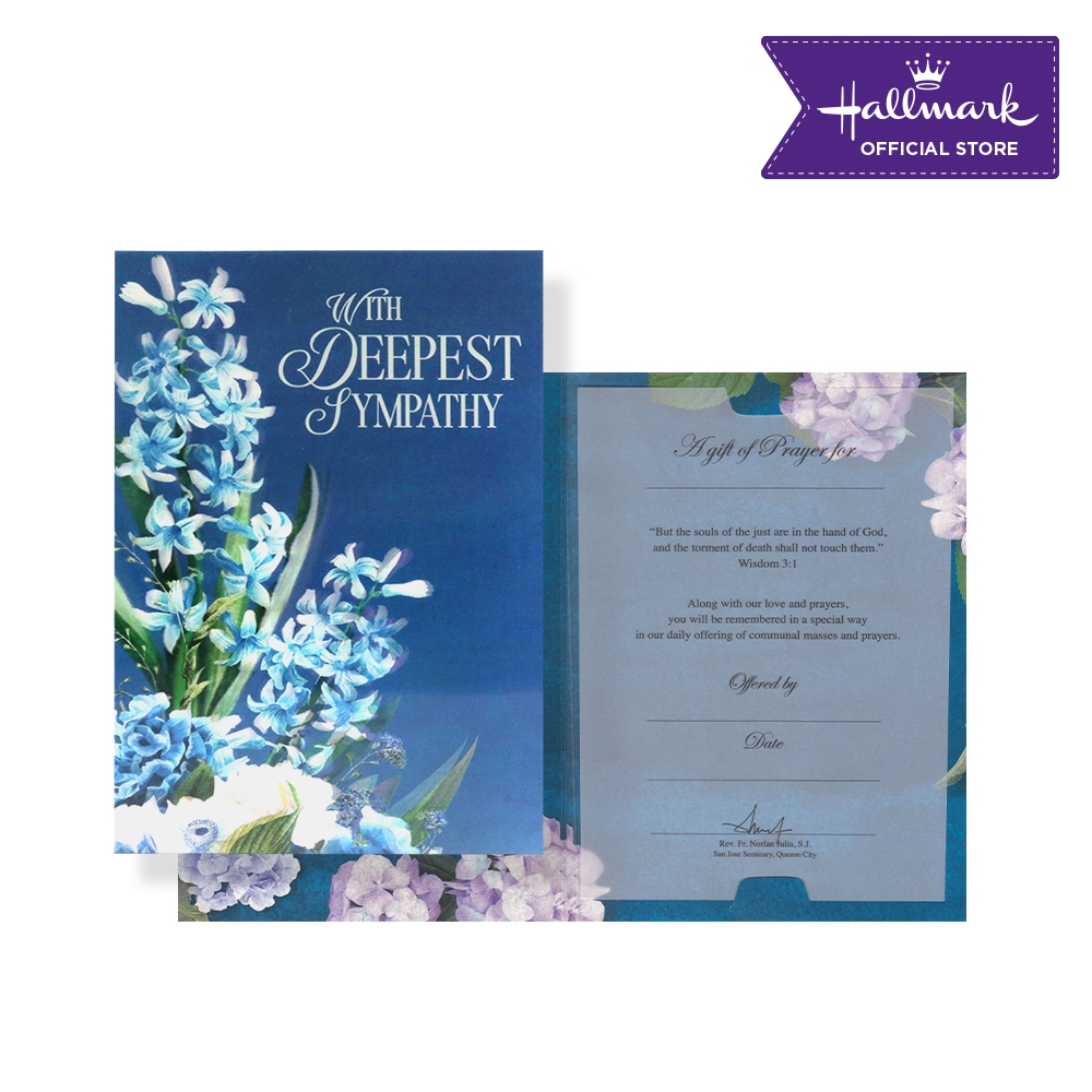 Hallmark Mass Card (With Deepest Sympathy) with envelope 19cm x 27cm ...