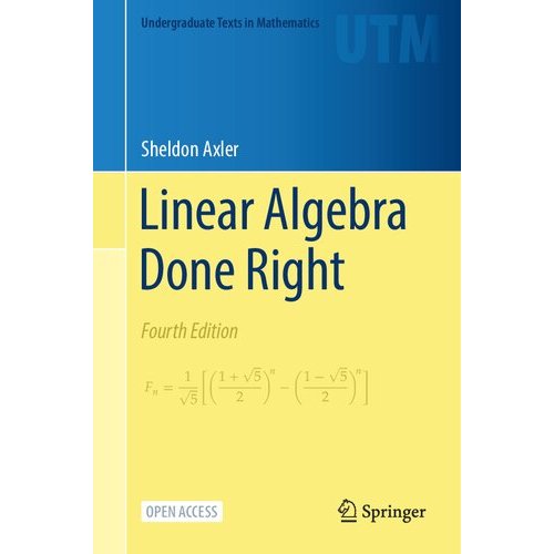 Linear Algebra Done Right 4th Edition by Sheldon Axler (2024) | Shopee ...