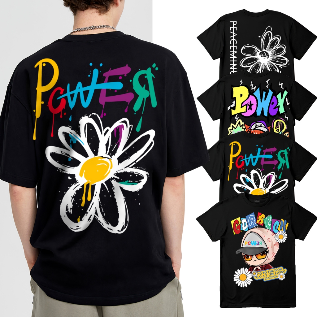 GD G-Dragon Endorses Daisy Series T-Shirt Fashion Daisy Print Shirt ...