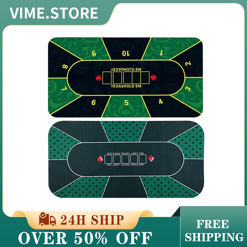 Poker mat, 120*60cm/180*90 suitable for 4-8 people Texas Hold'em rubber ...