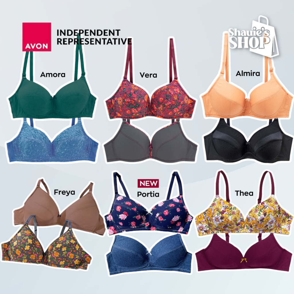 AVON Non-wire 2-pc Bra Set ( Portia, Vera, Amora, Freya, Demi, Almira, Thea, Sera ) | Shopee ...