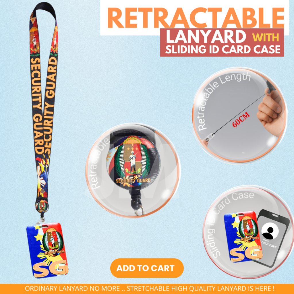 for use security guard retractable ID lace pull out stretchable sling ...