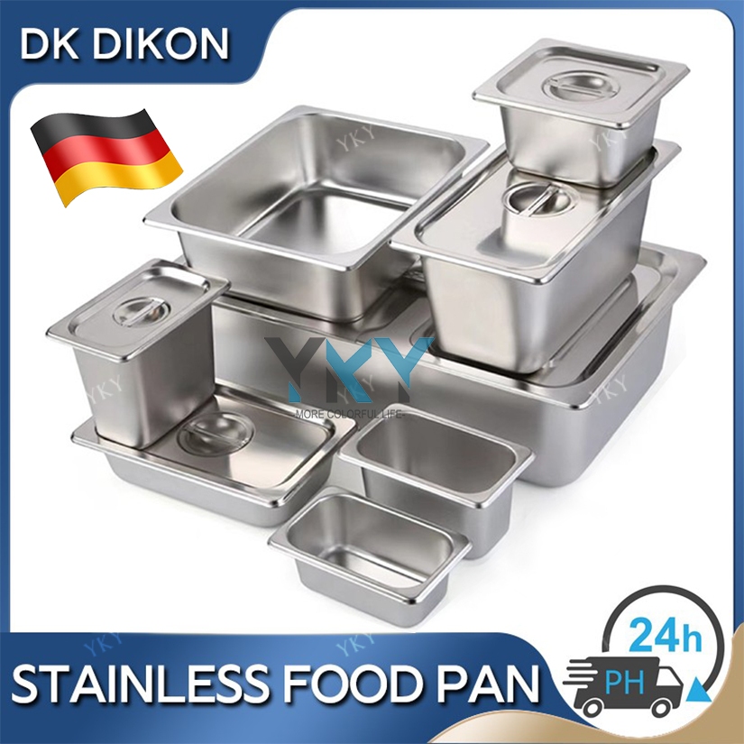 Stainless Steel Food Storage Pan Sauce Pan Food Warmer with Cover ...