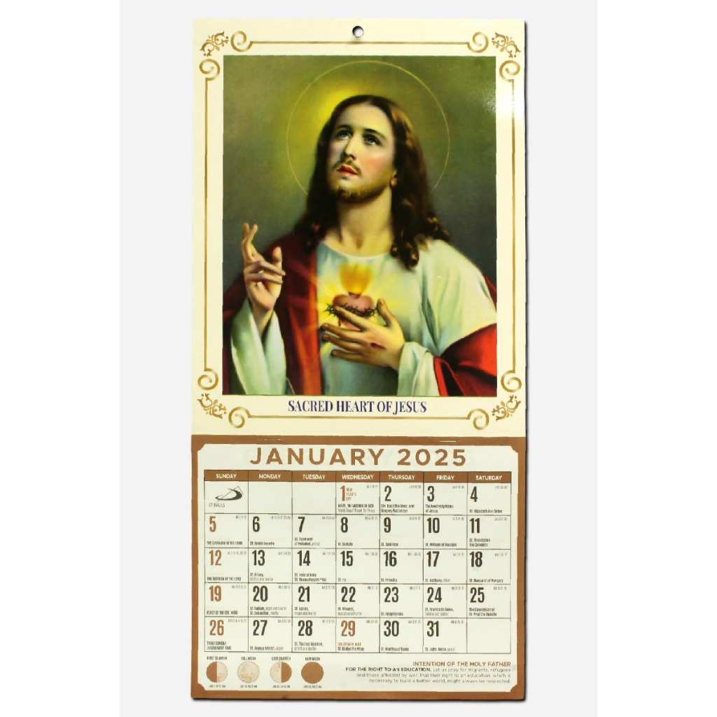 Christian Family Wall Calendar 2025 ( Religious Calendar) | Shopee ...