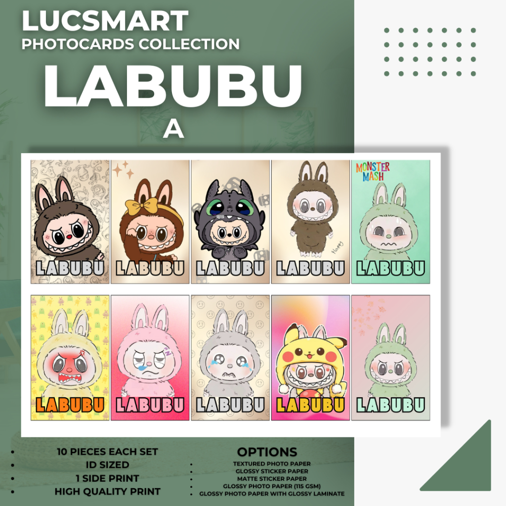 LUCSMART UNOFFICIAL Photocards Fanmade inspired - LABUBU The monsters ...