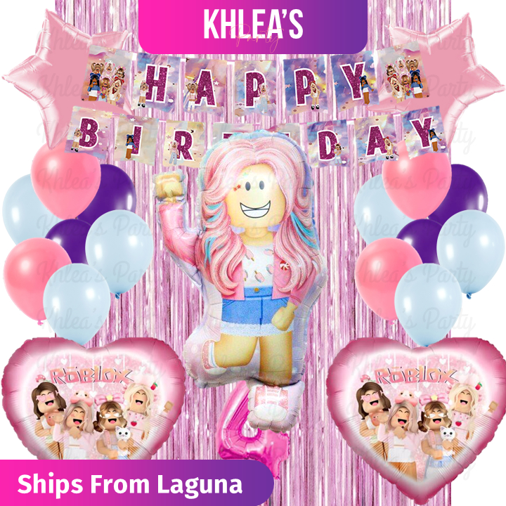 Roblox Robloxs Birthday Party Theme Balloon Set GIRL NEW | Shopee Singapore