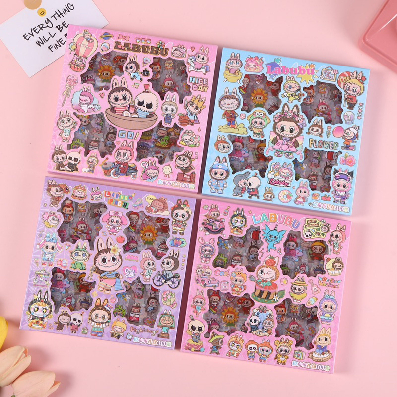Labubu Stickers Decorative Stickers Pvc Waterproof Sticker Set | Shopee ...