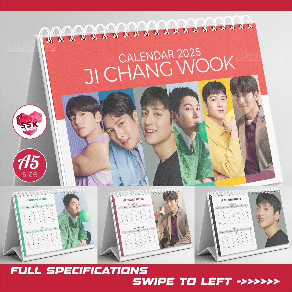 Ji Chang Wook A5 Desk Calendar 2025 | Mini Calendar with Stand ...