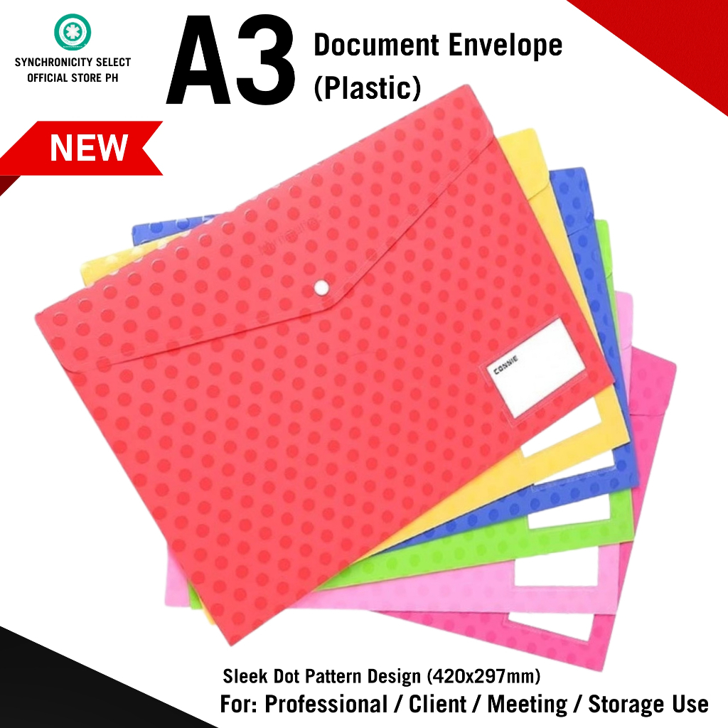 A3 Plastic Utility Envelope - for Client Document Drawing File Project ...